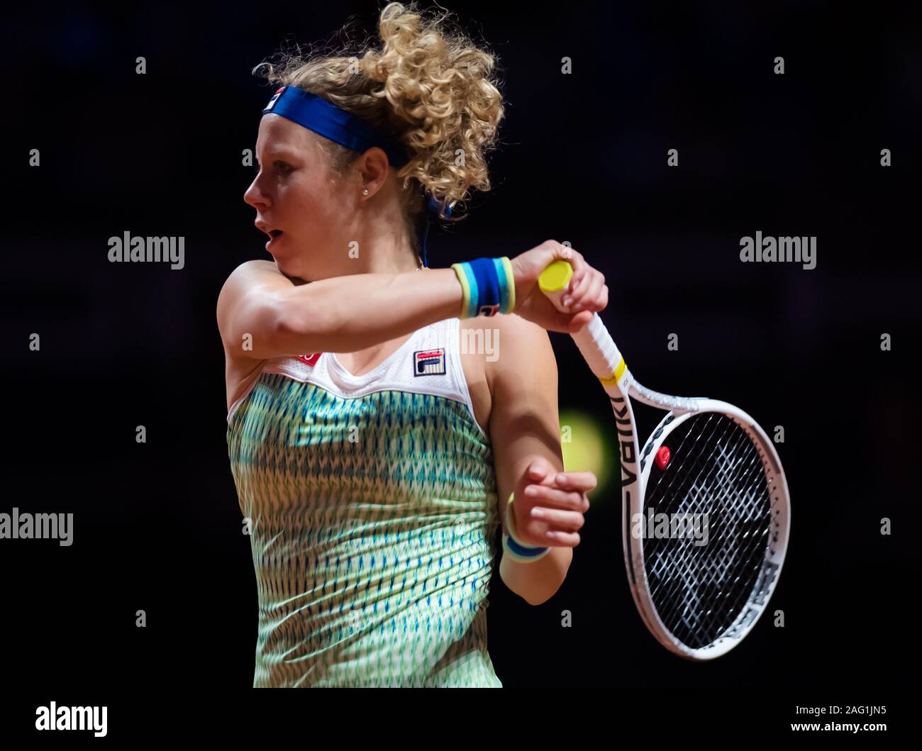 Laura Siegemund of Germany in action during her second-round match at ...