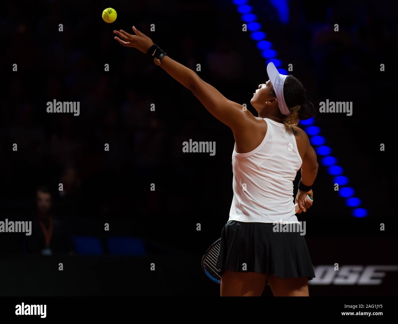 Naomi Osaka of Japan in action during her second-round match at the ...
