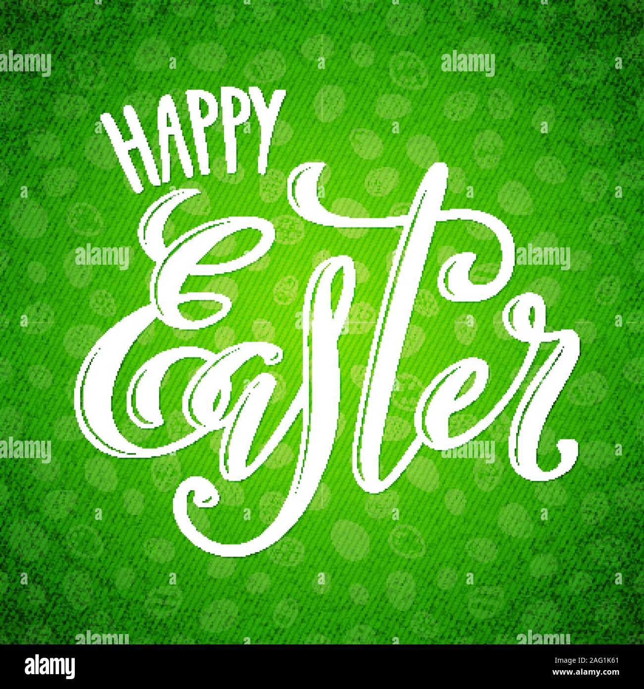 Happy Easter poster with hand drawn lettering, vector illustration ...