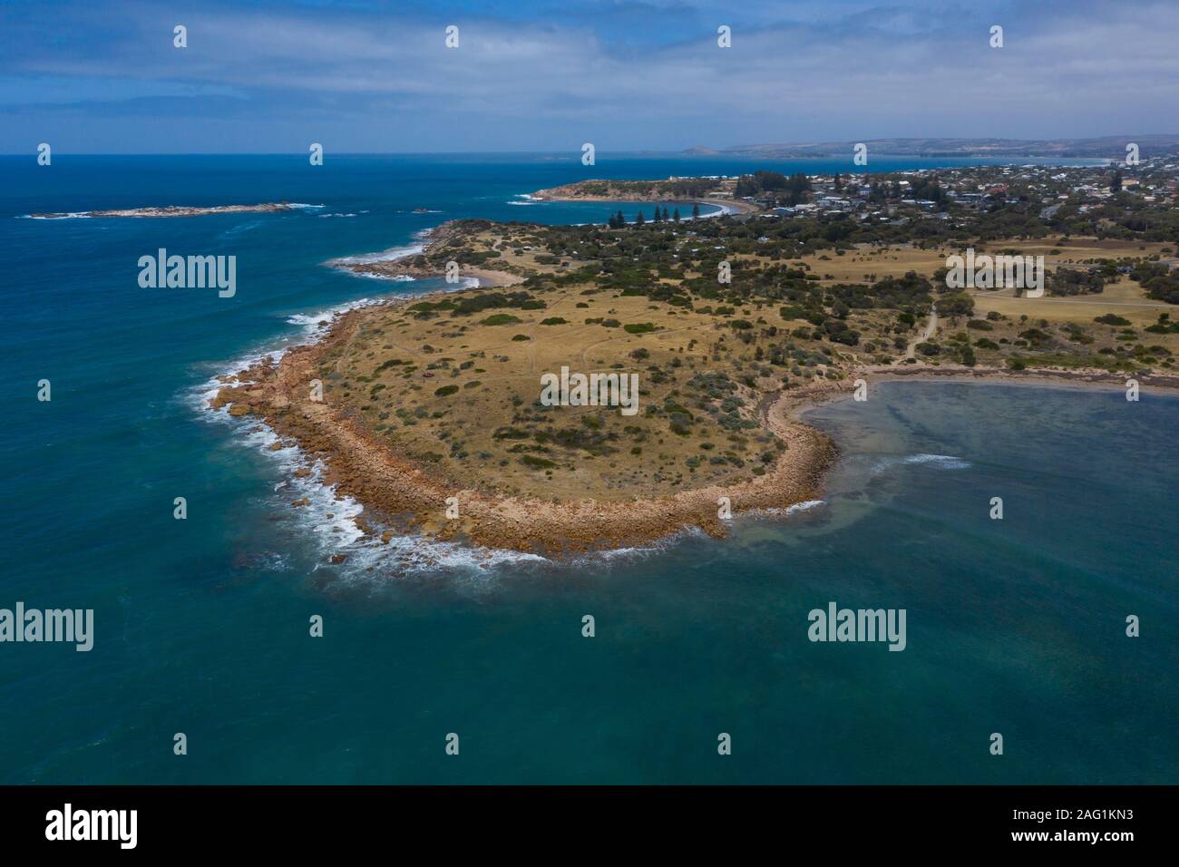 Aerial photograph of the Great Australian Bight in South Australia ...