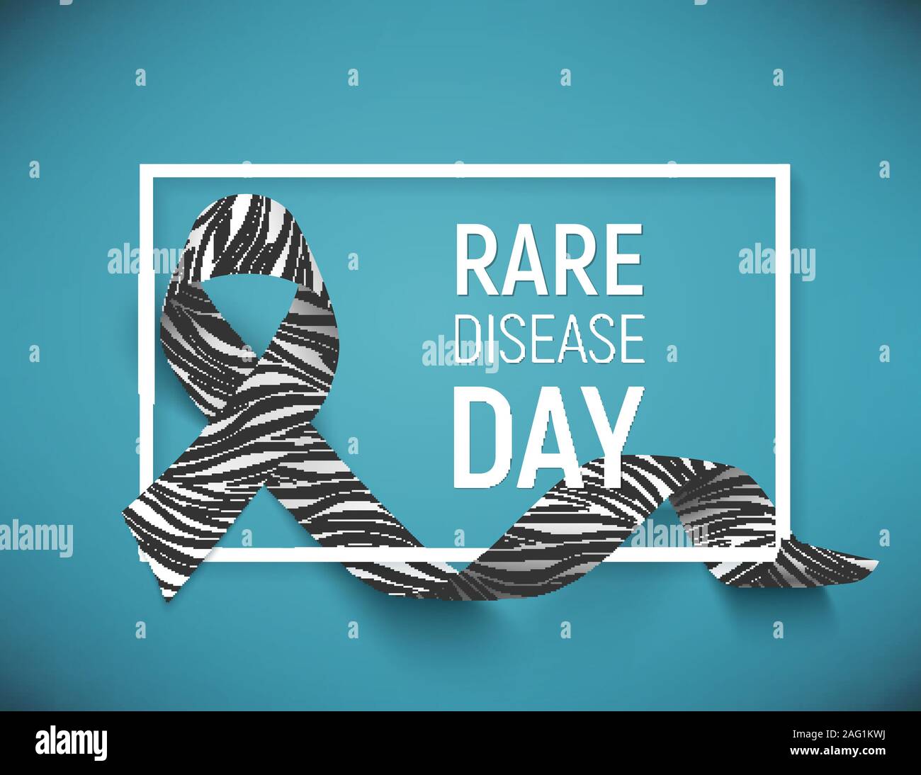 Poster For Rare Disease Awareness Day With Symbol Realistic Ribbon