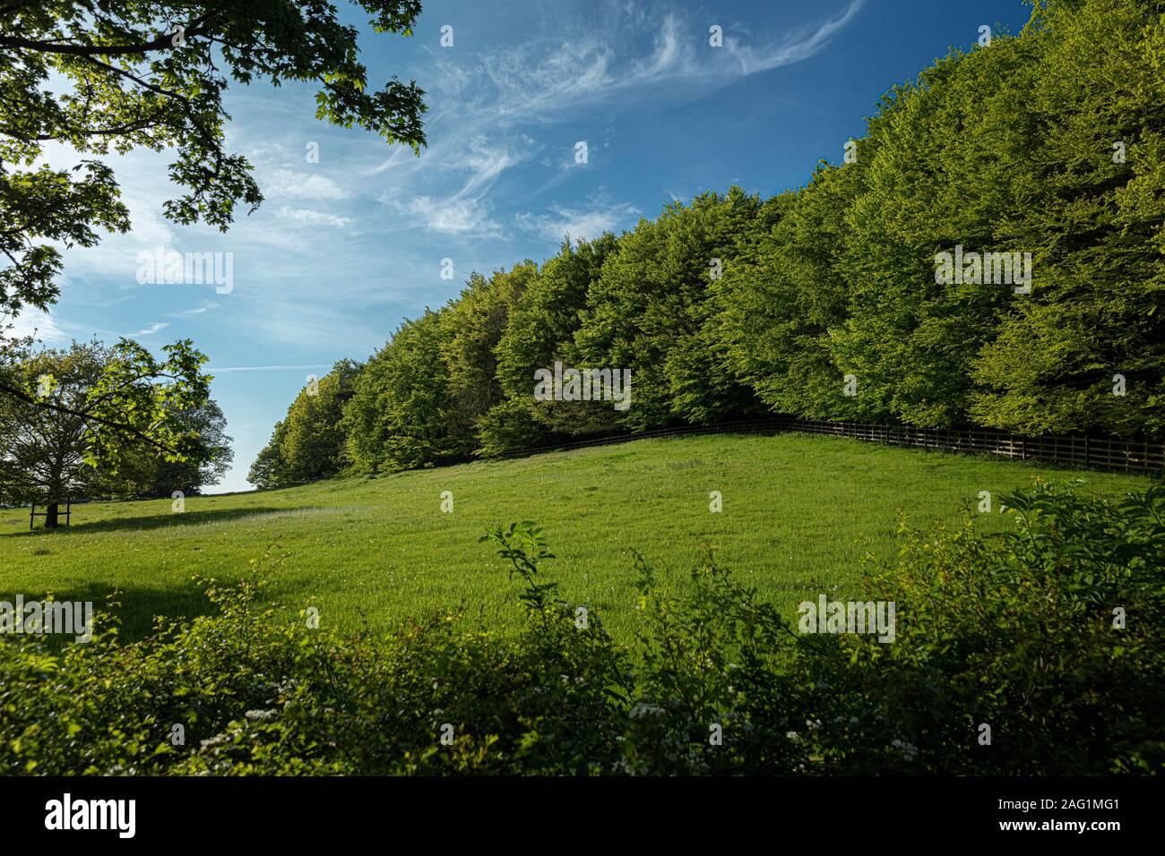 Lincolnshire Wolds, East Midlands, UK, May 2019, View of the ...