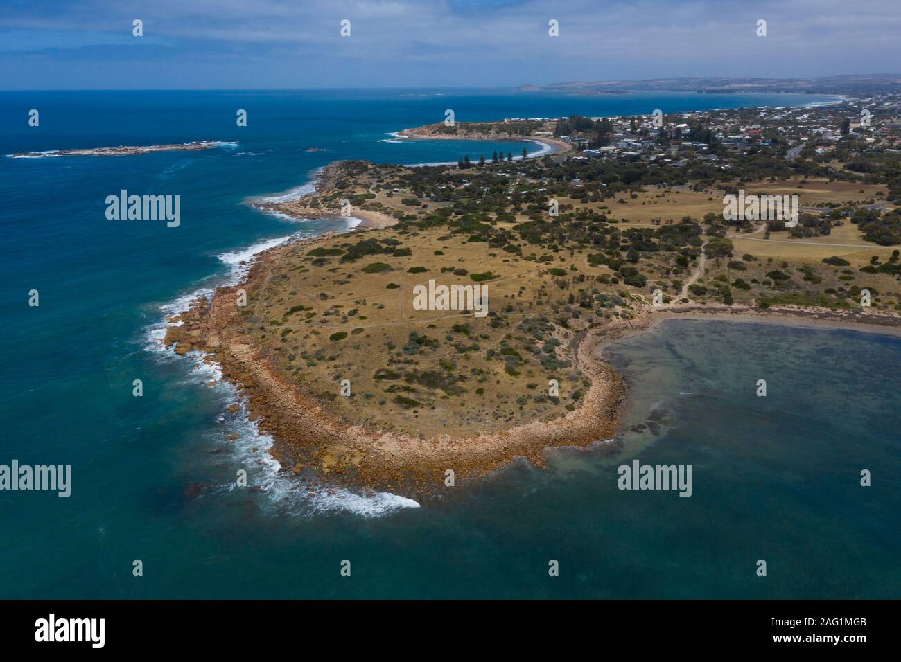 Aerial photograph of the Great Australian Bight in South Australia ...
