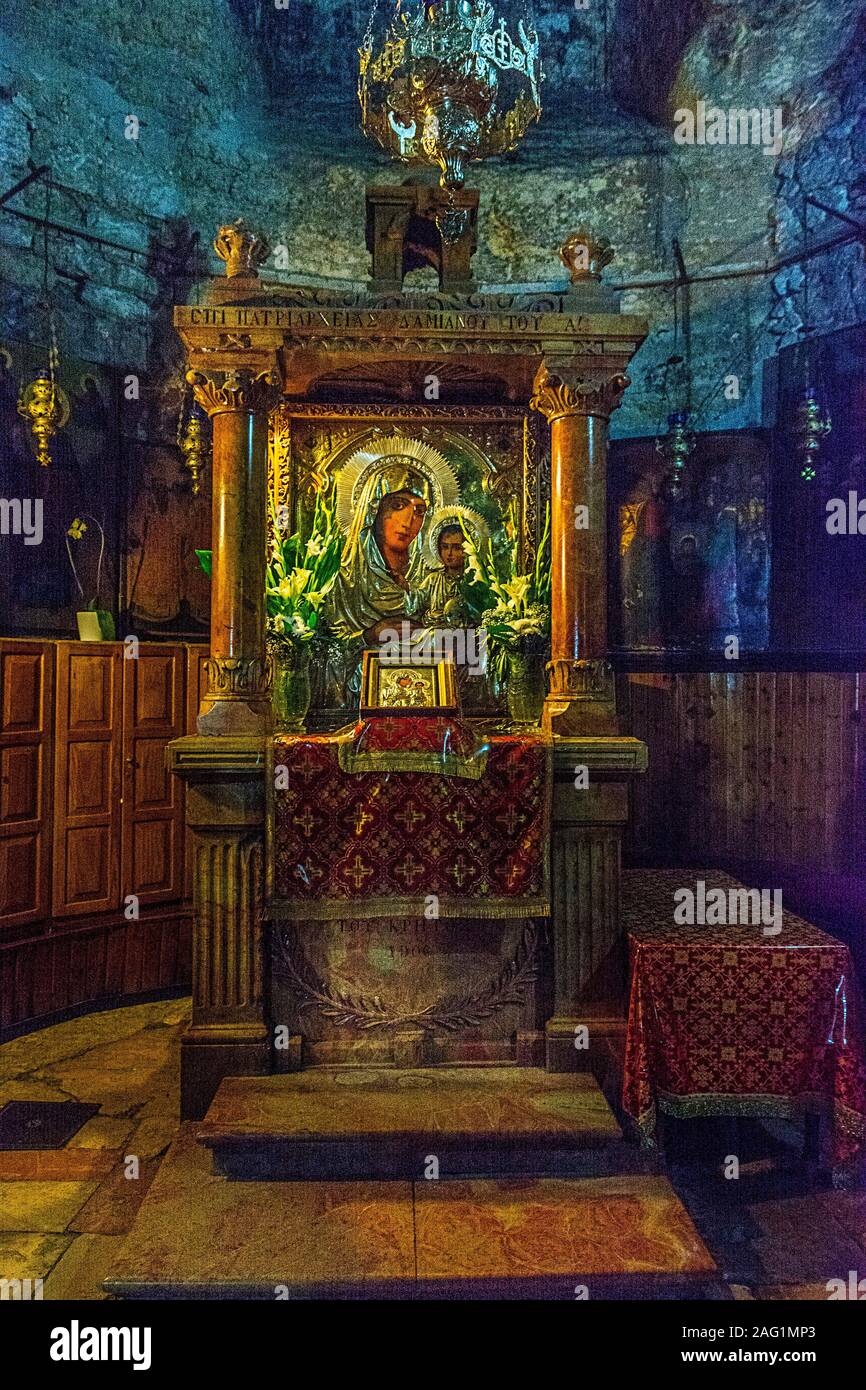 The Icon of Our Lady of Jerusalem Stock Photo - Alamy