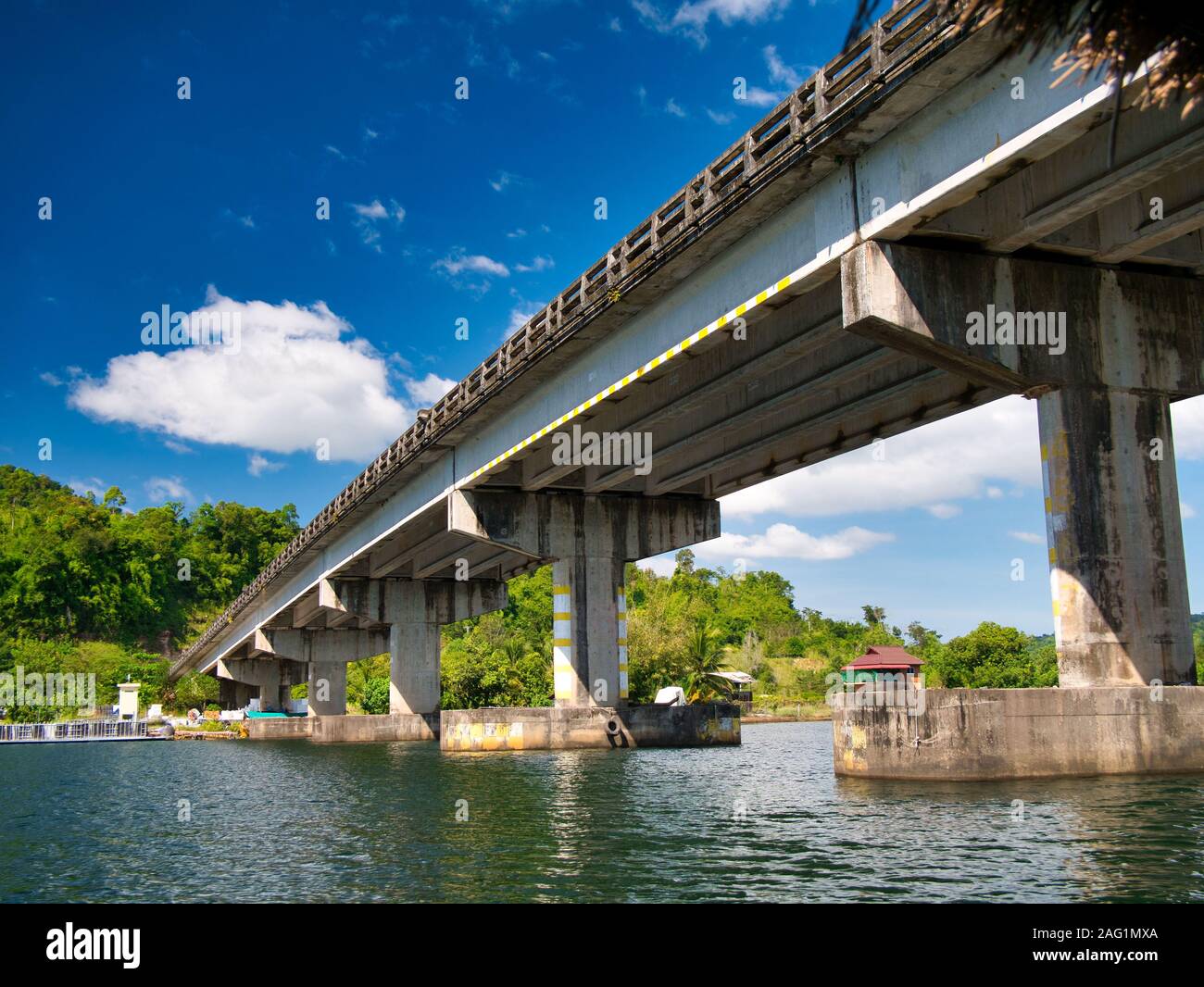 Tatai Bridge crossing a river in Koh Kong Province, Cambodia Stock ...