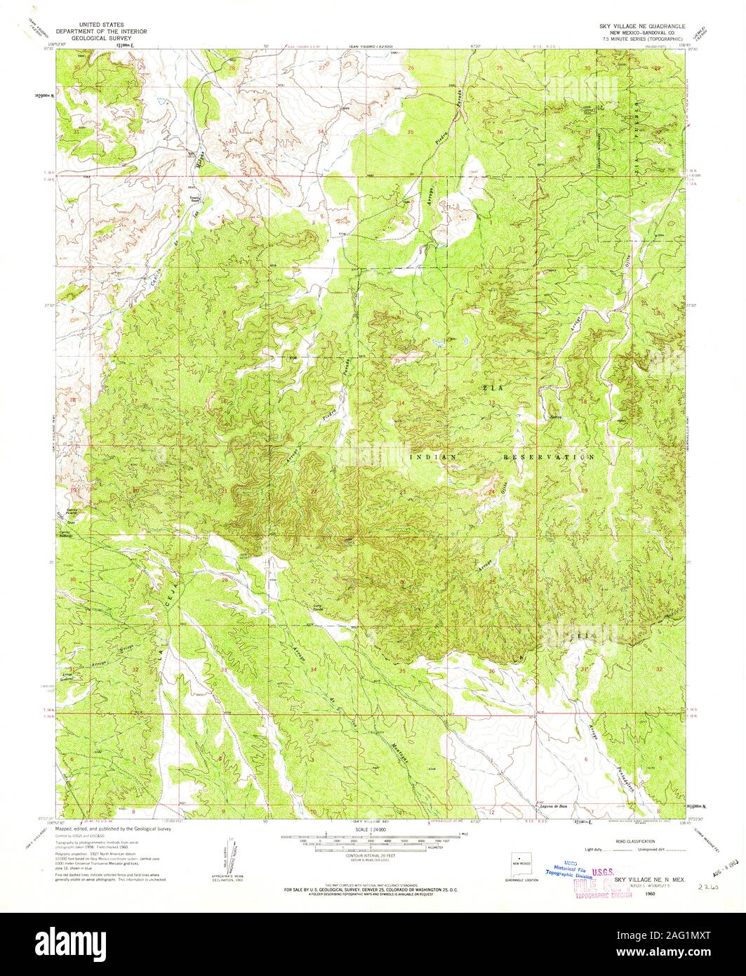 USGS TOPO Map New Mexico NM Sky Village NE 193082 1960 24000 ...