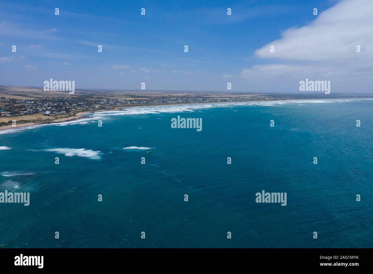 Aerial photograph of the Great Australian Bight in South Australia ...