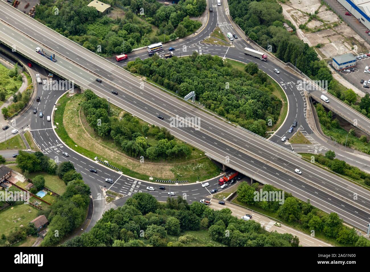 Junction 34, M1, Sheffield, South Yorkshire Stock Photo - Alamy