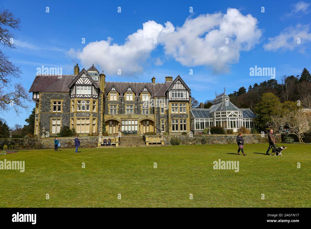 Bodnant Hall, Bodnant Gardens, Tal-y-Cafn, Conwy, Wales, UK Stock Photo ...