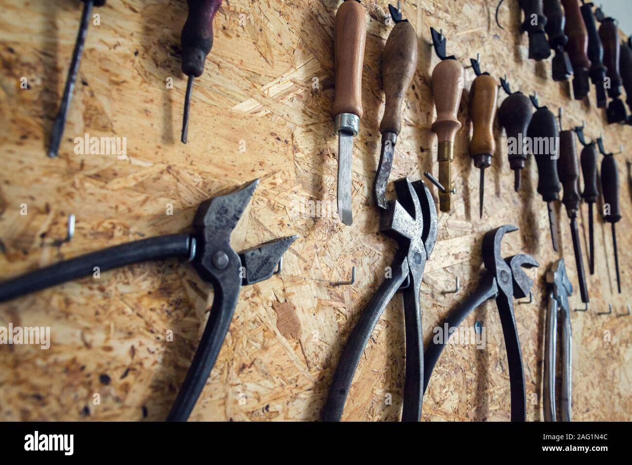 Cobbler tools hi-res stock photography and images - Alamy