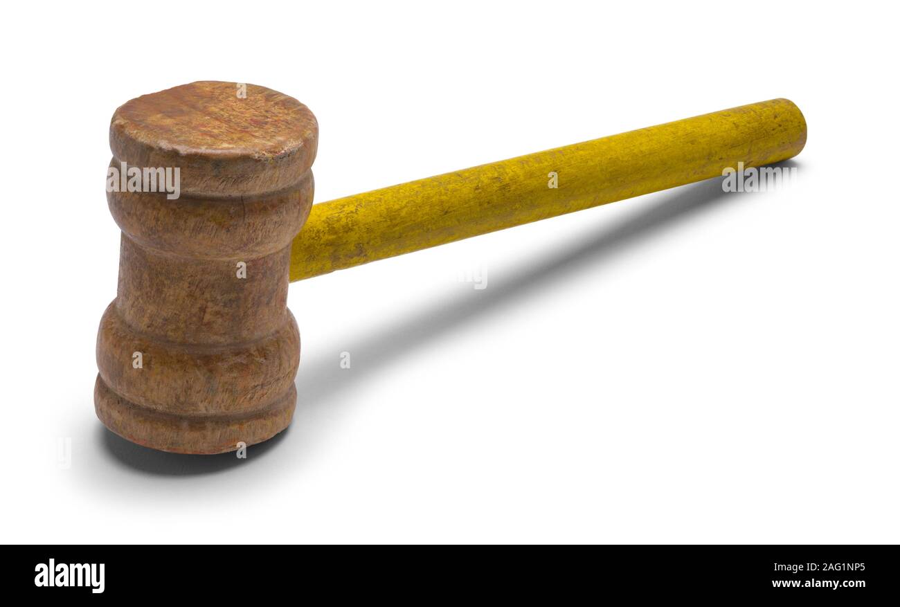 Wooden Toy Mallet Isolated on White Background Stock Photo - Alamy