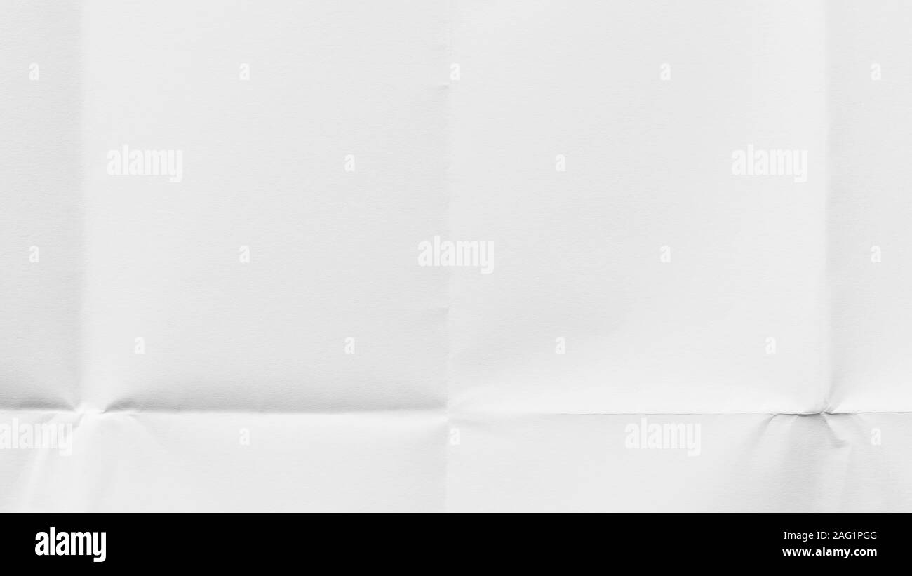 Clean white paper with creases, texture background Stock Photo - Alamy