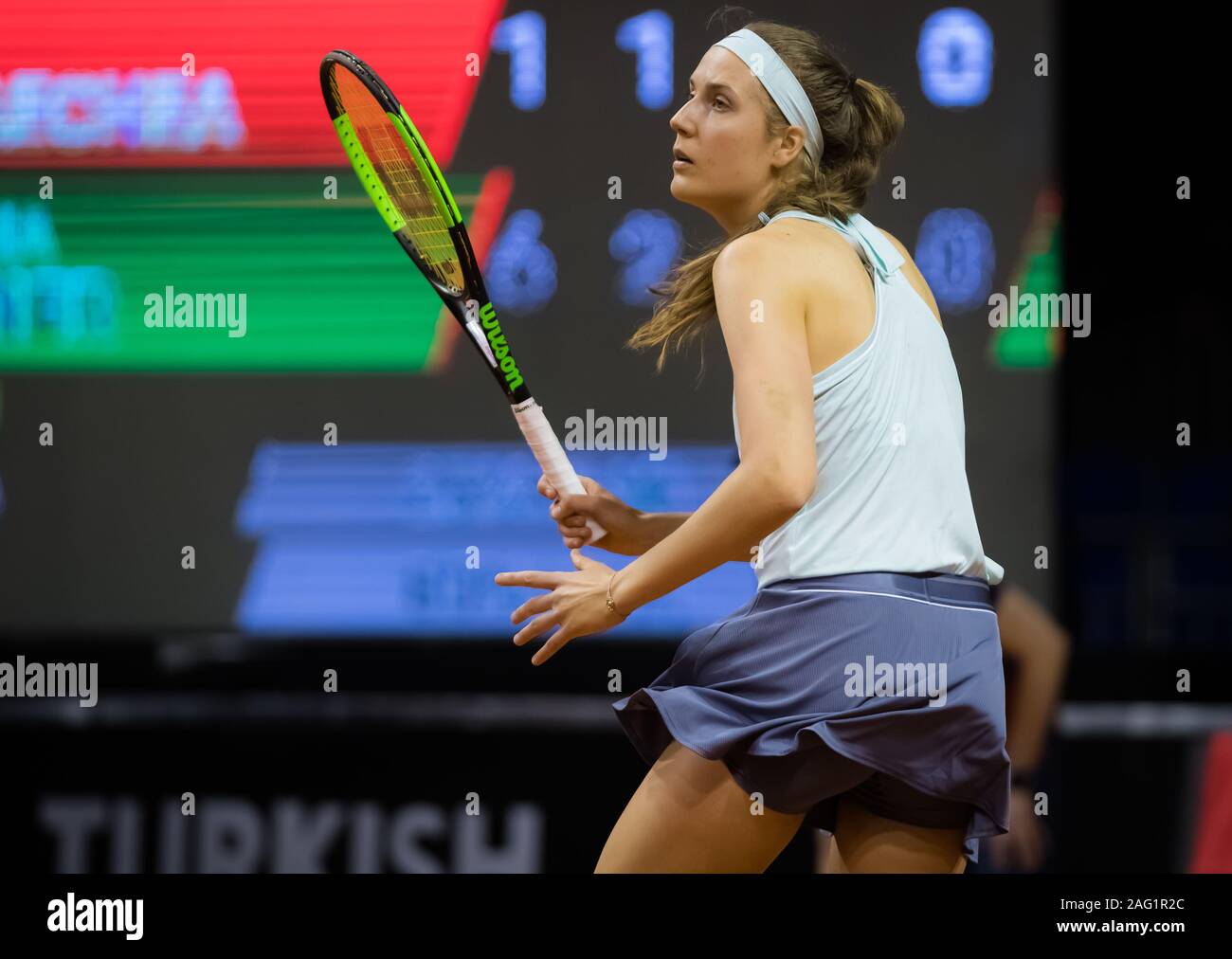 Antonia Lottner of Germany in action during the first qualifications round at the 2019 Porsche ...