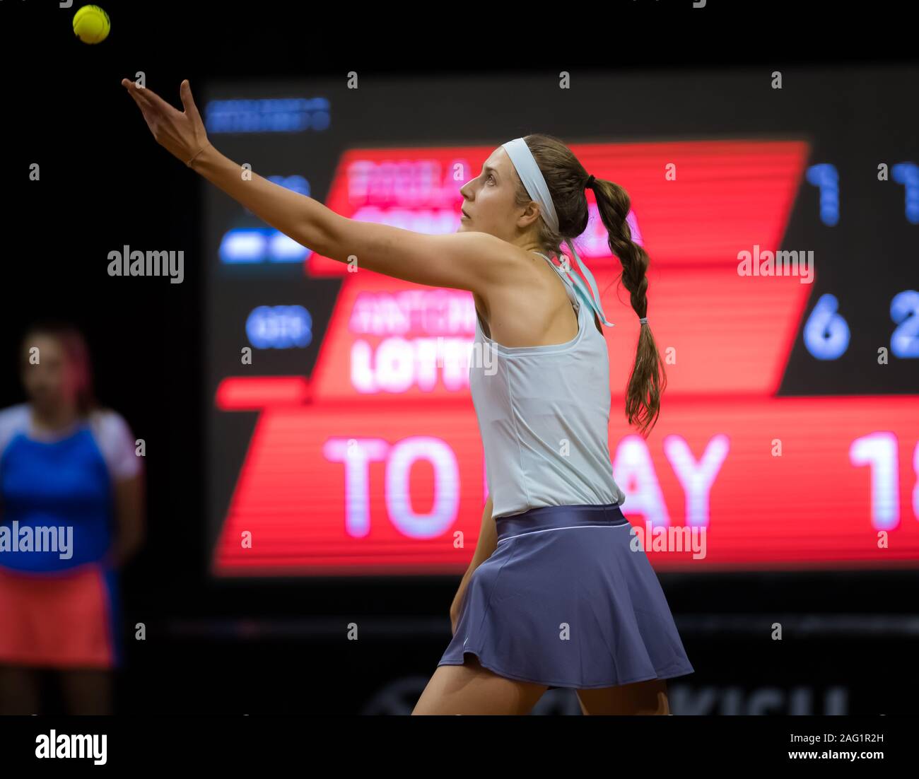 Antonia Lottner of Germany in action during the first qualifications ...