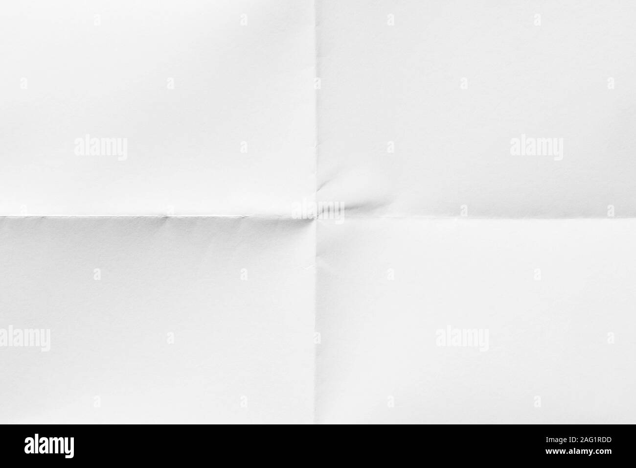 New blank paper folded in four, texture background Stock Photo - Alamy