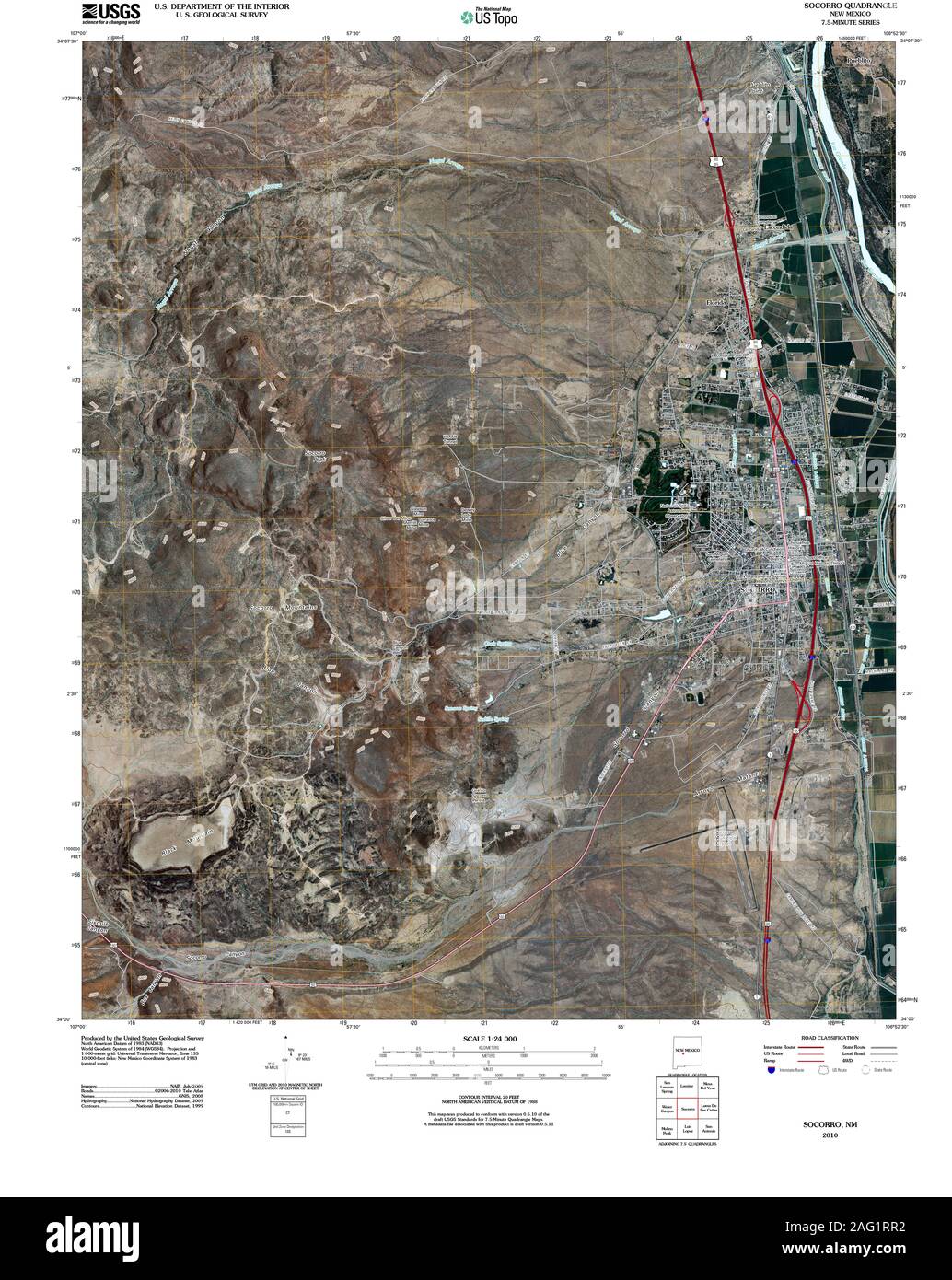 Map of socorro hi-res stock photography and images - Alamy