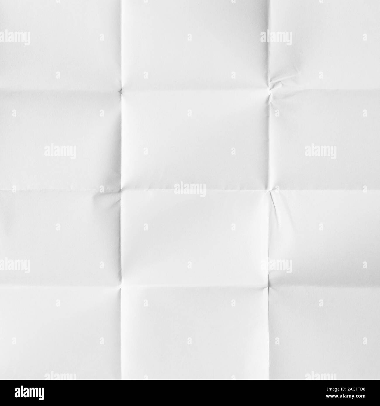New blank paper folded in twelve, texture background Stock Photo - Alamy