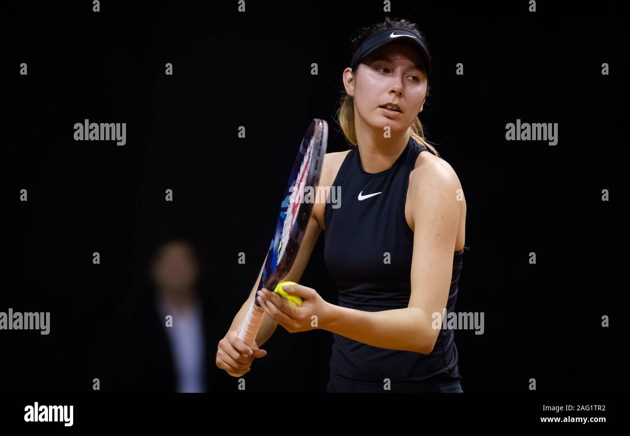 Oceane Dodin of France in action during the first qualifications round ...
