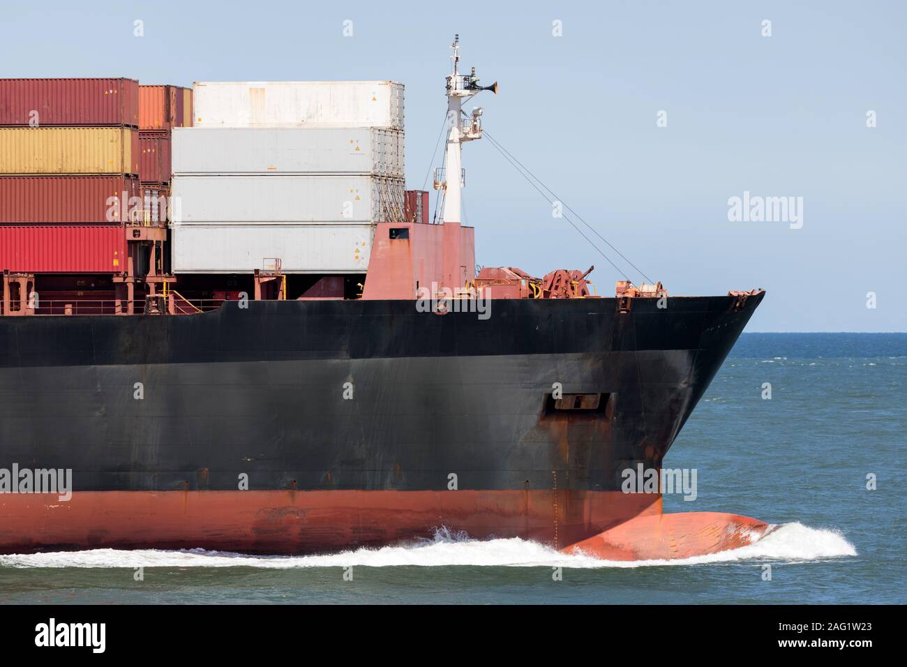 bow of a container ship Stock Photo - Alamy