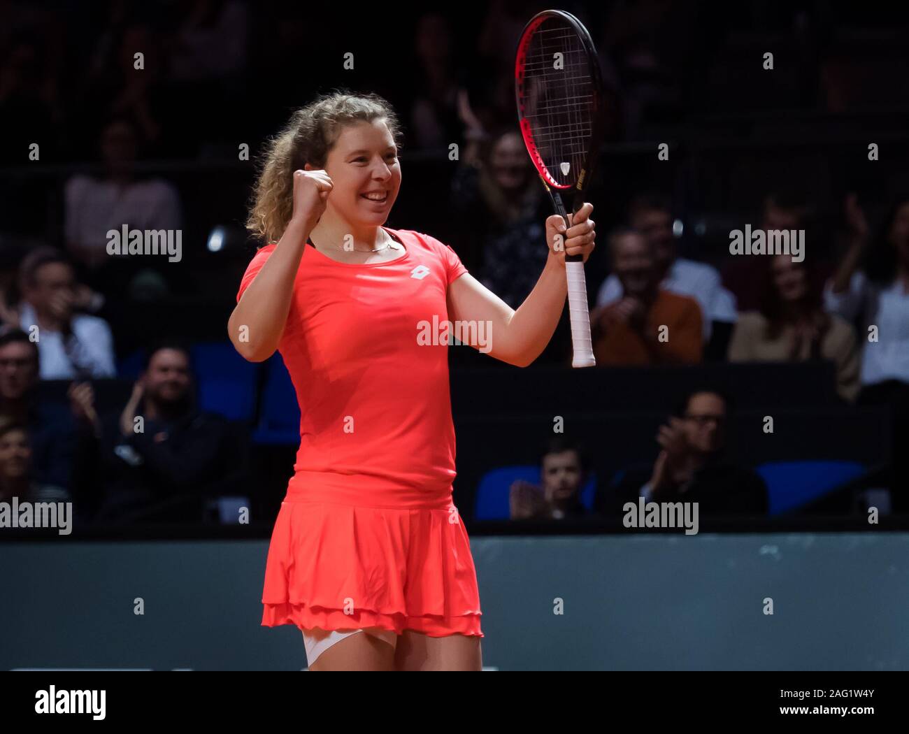 Anna-Lena Friedsam of Germany celebrates winning the doubles title at ...