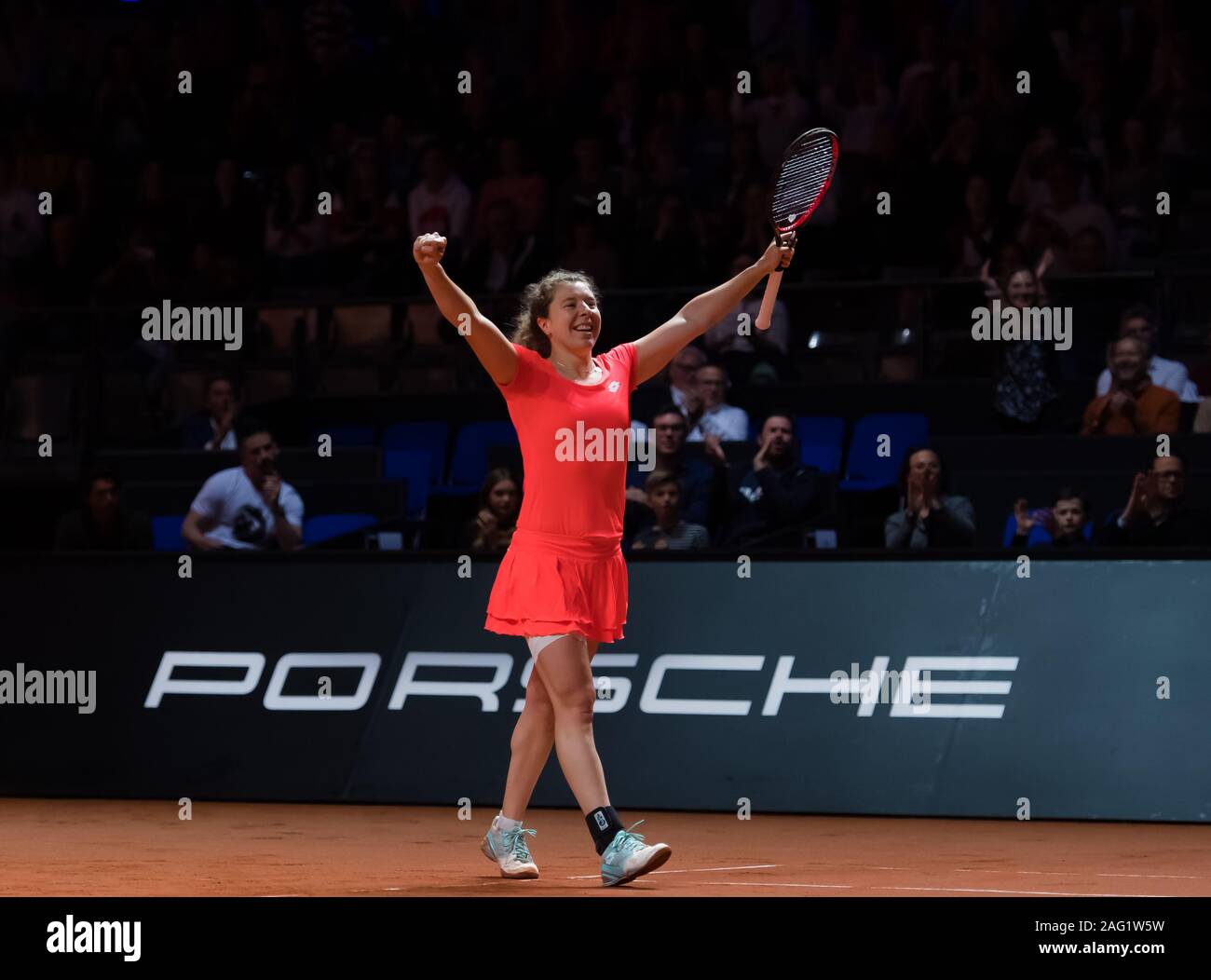 Anna-Lena Friedsam of Germany celebrates winning the doubles title at ...