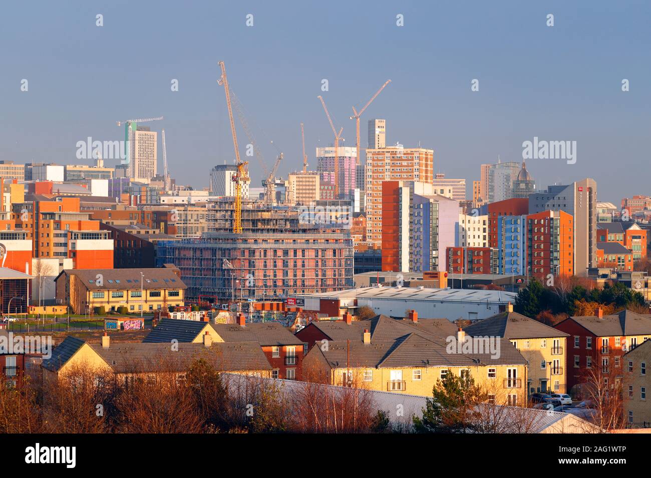 Leeds City Centre skyline with lots of developments happening on the ...