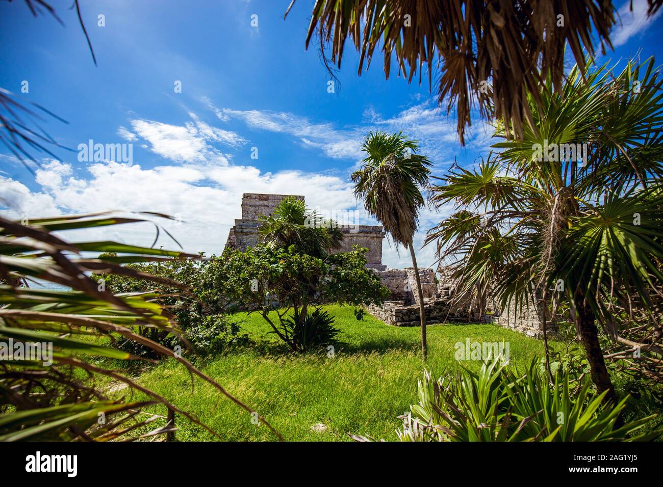 ancient maya ruin at the beach in Tulum, Mexico Stock Photo - Alamy