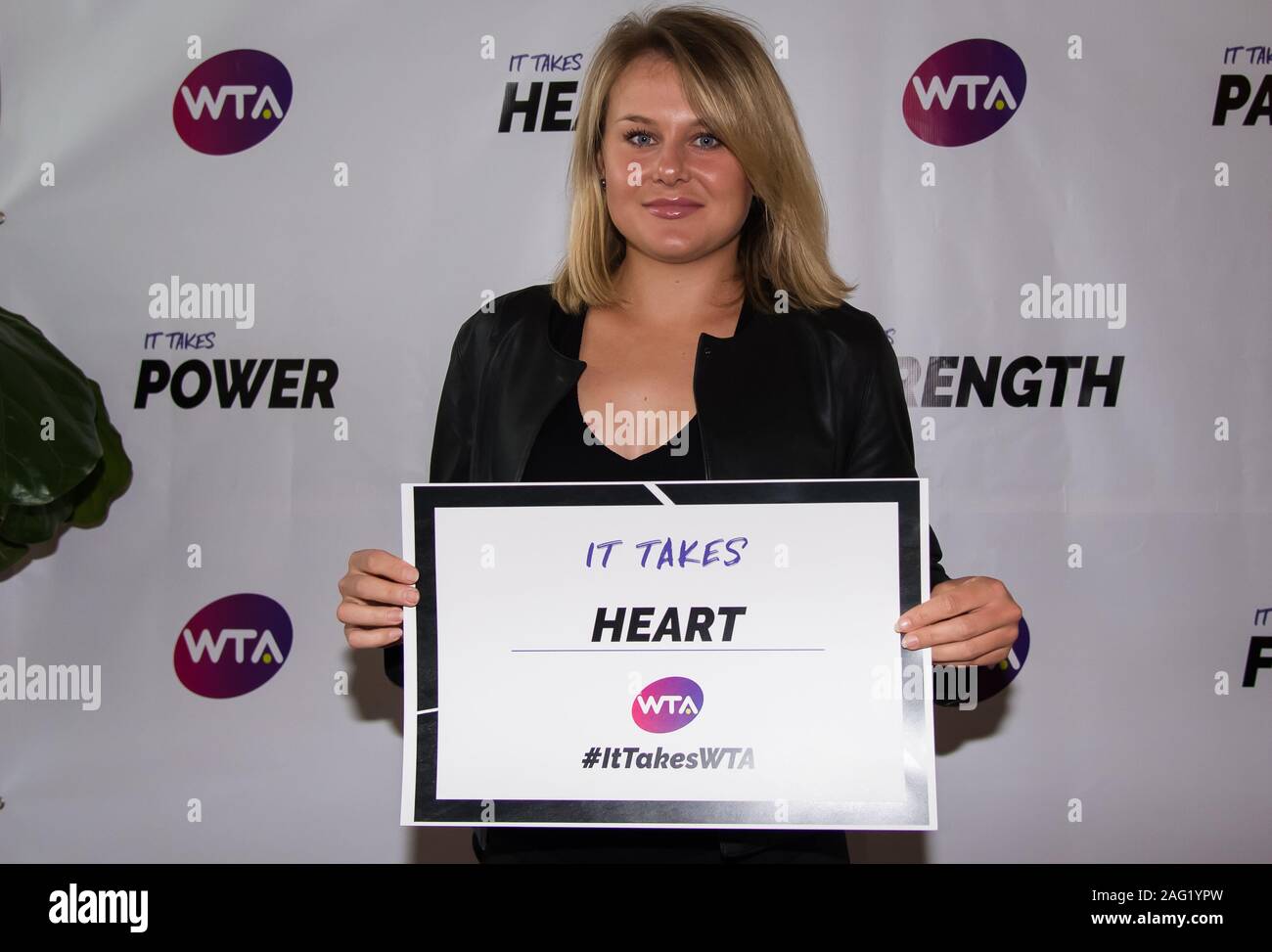 Kateryna Kozlova of the Ukraine at the players party ahead of the 2019 ...