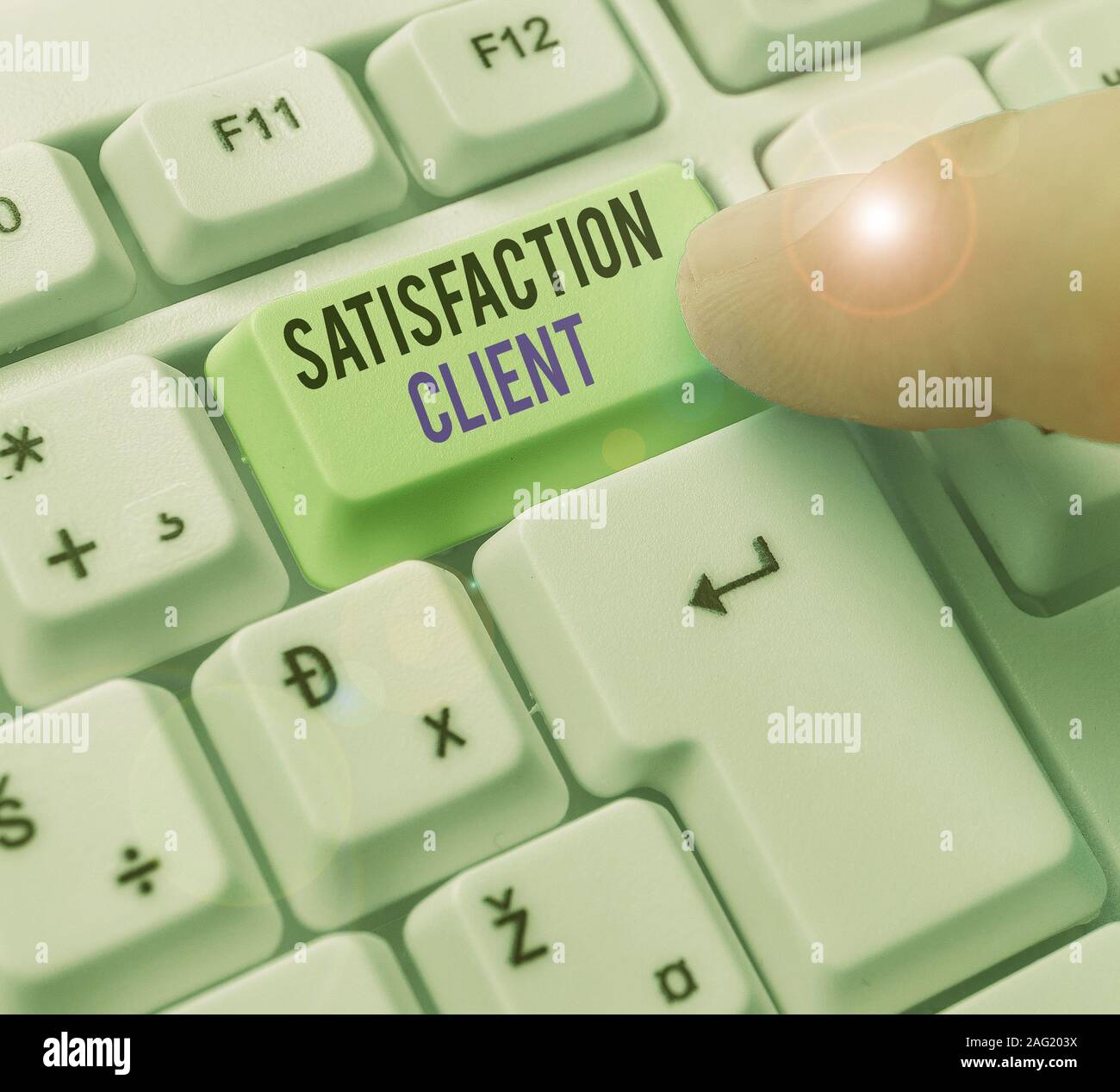 Conceptual hand writing showing Satisfaction Client. Concept meaning ...