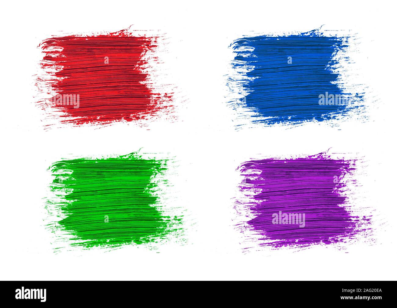 Smears of colored paint on a white background Stock Photo - Alamy