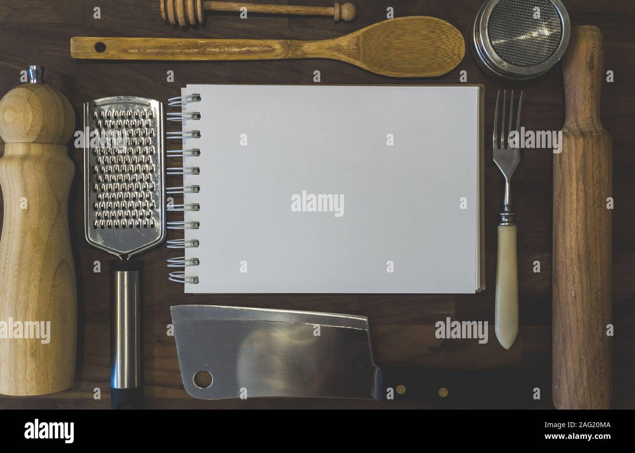 Recipe book for cooking in the kitchen. Kitchen appliances and ...