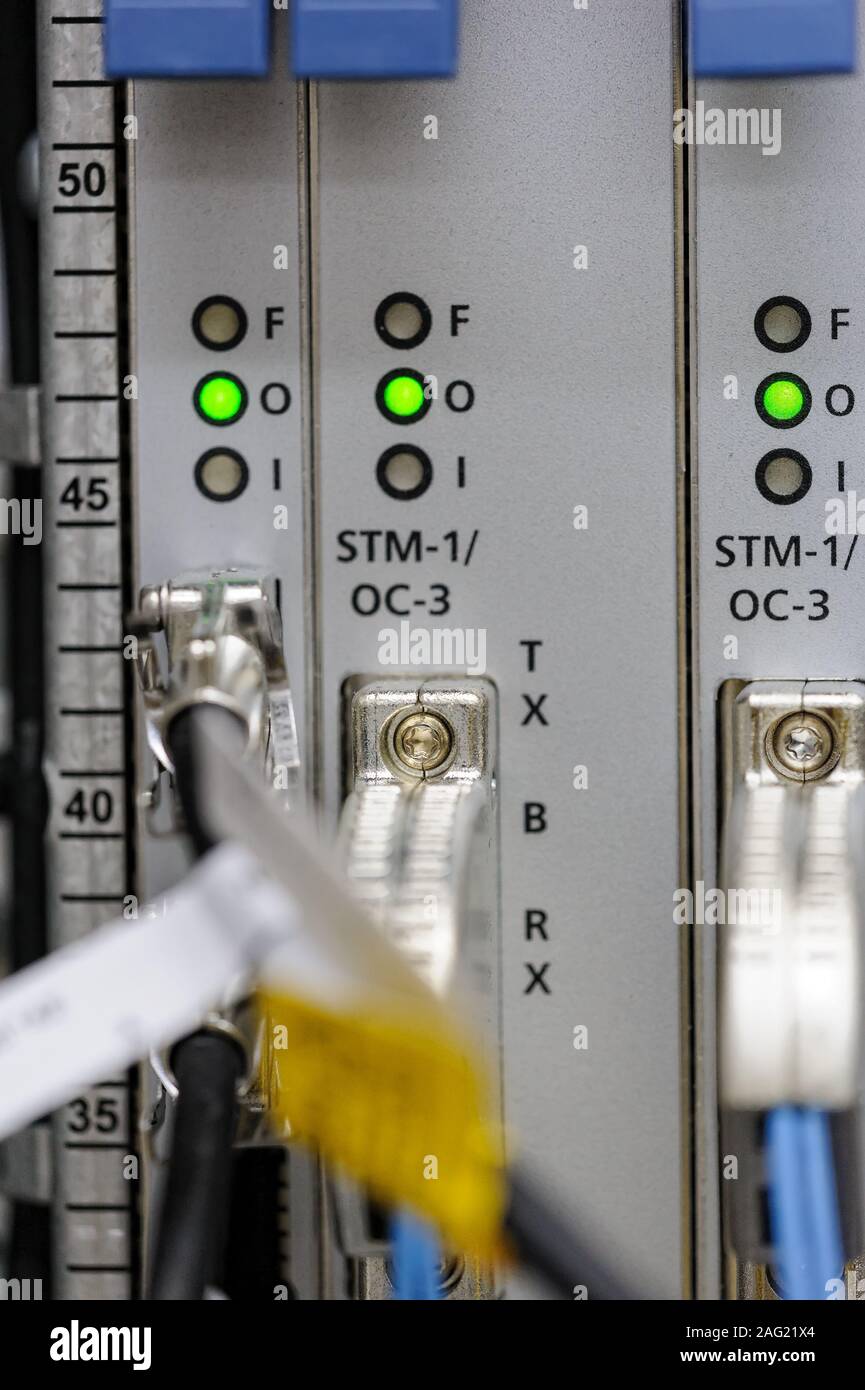 Working equipment in mobile switching center Stock Photo - Alamy