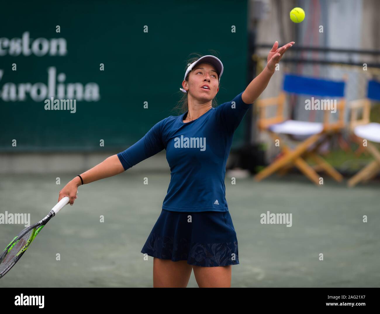 Jessica Pegula of the United States in action during the first round of ...