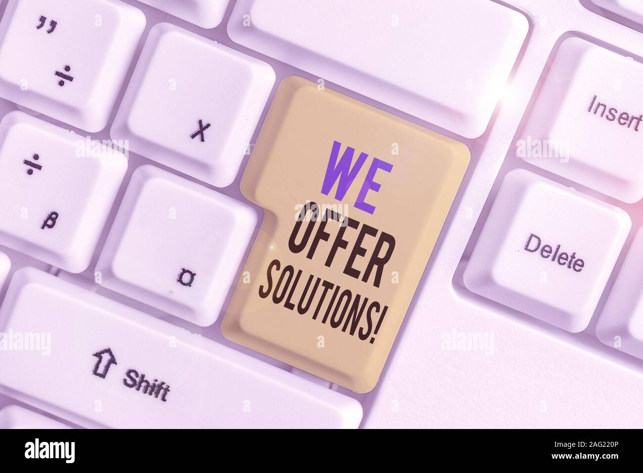 Word writing text We Offer Solutions. Business photo showcasing ...