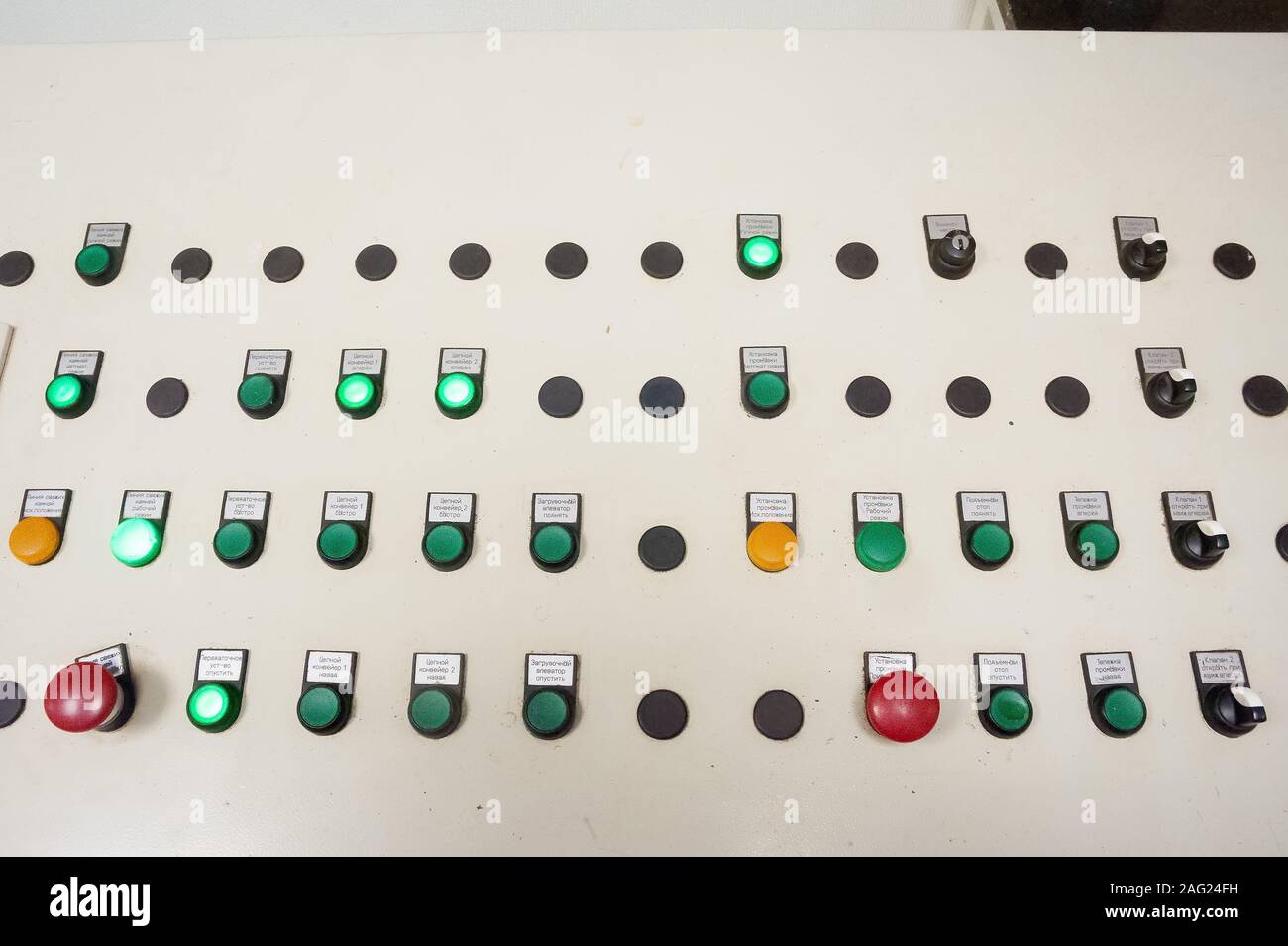 Control panel on construction plant Stock Photo - Alamy