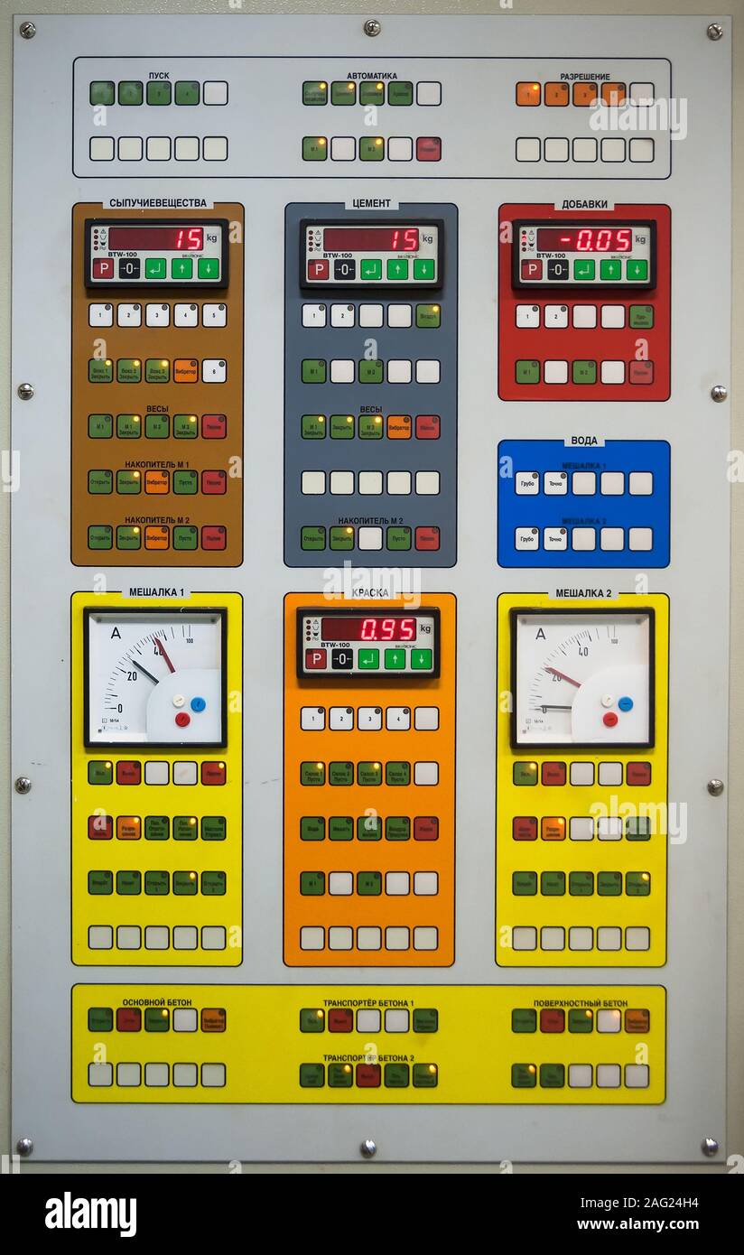 Modern industrial control panel Stock Photo - Alamy