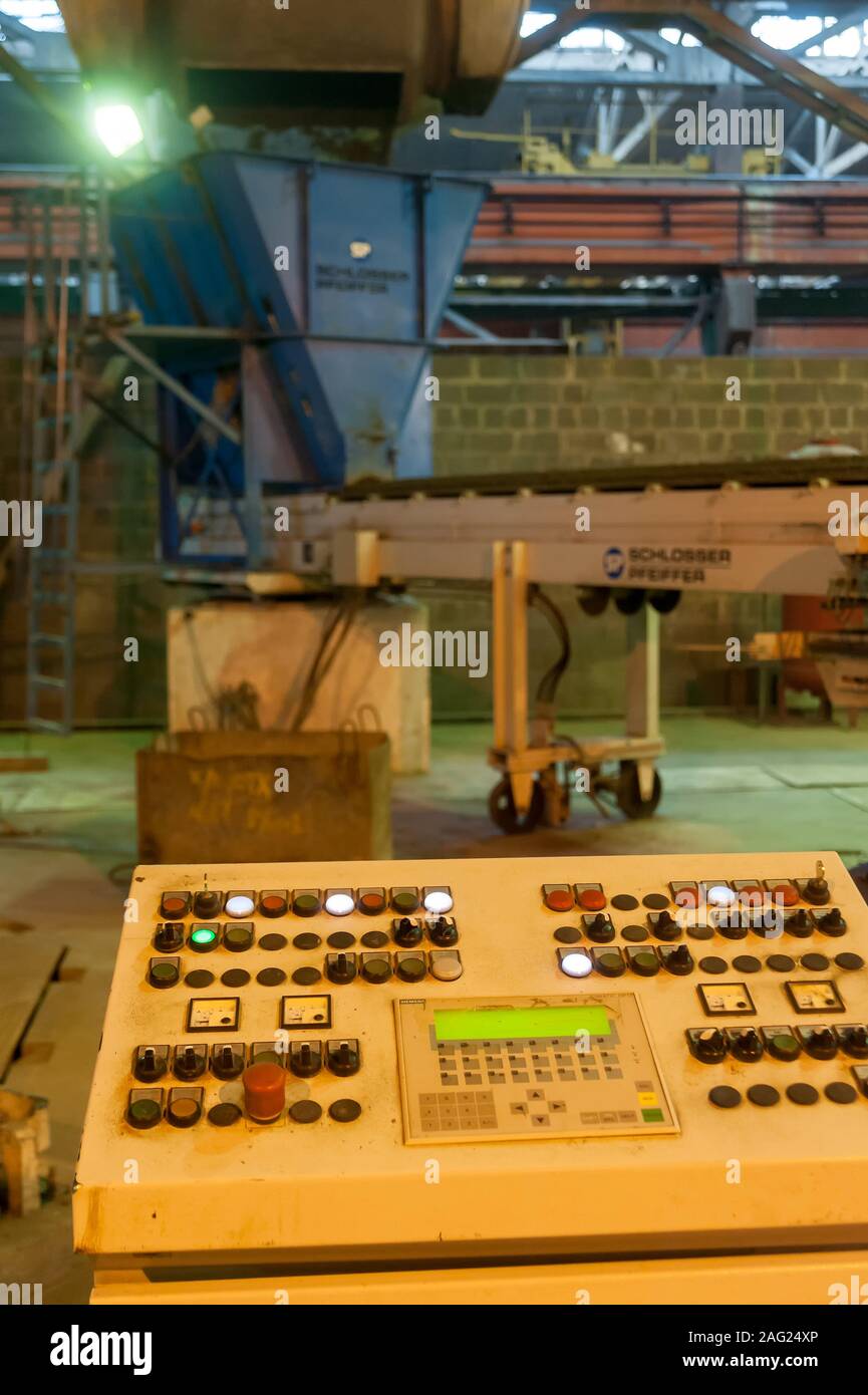 Control panel on construction plant Stock Photo - Alamy