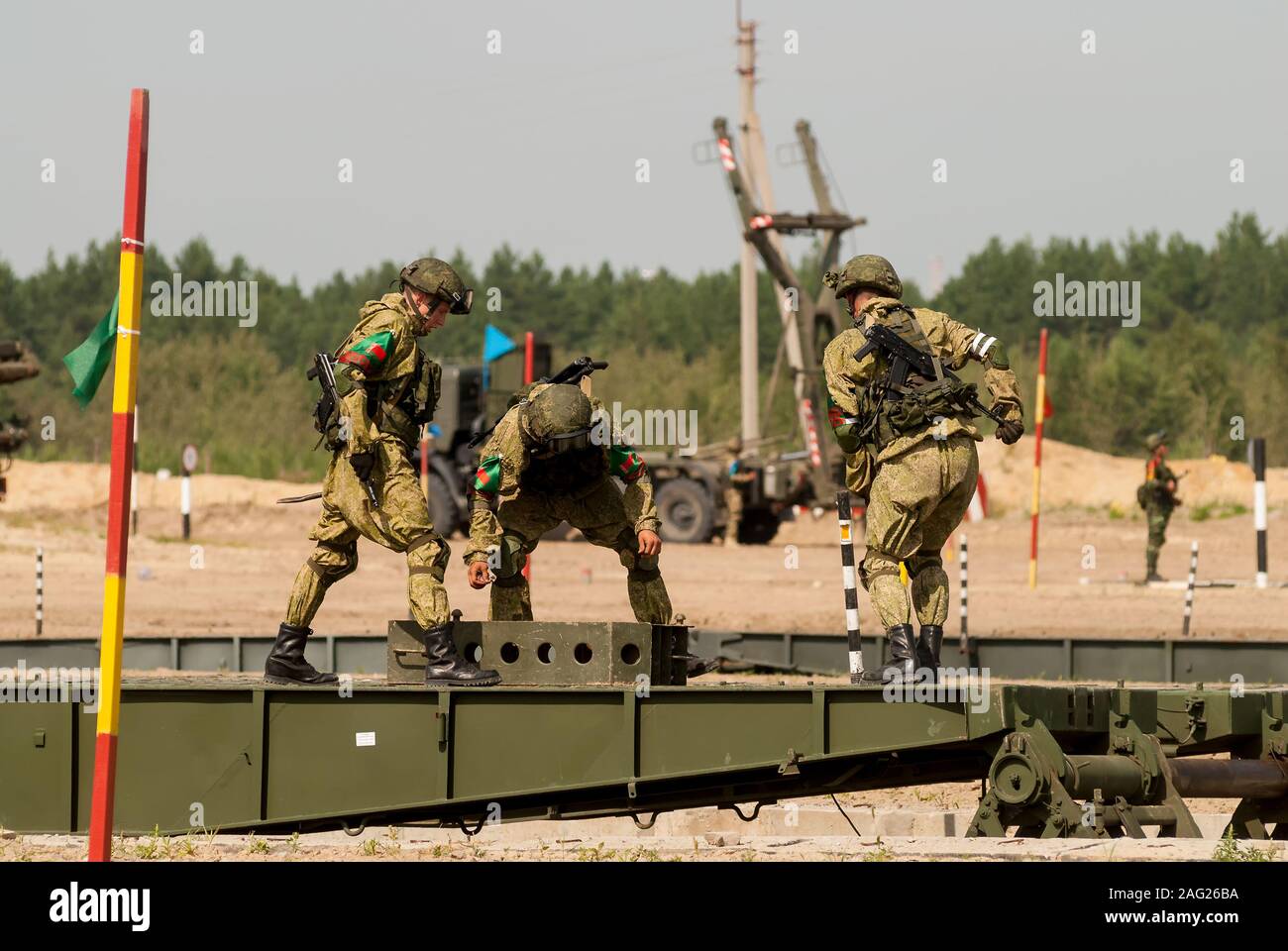 Assemblage of the mechanized bridge from TMM set Stock Photo - Alamy