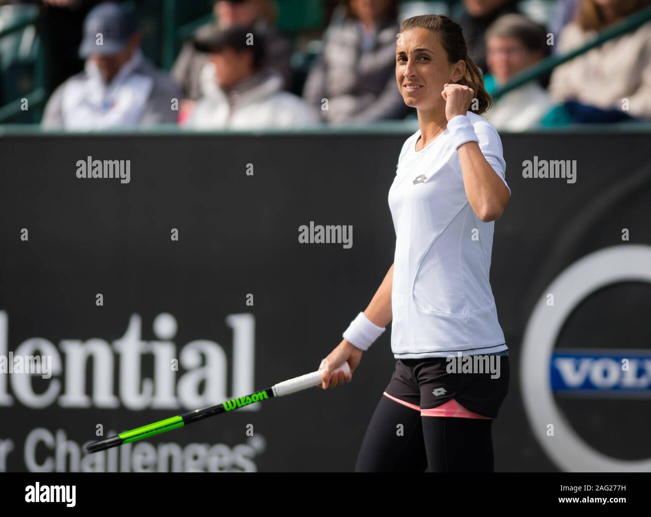 Petra Martic of Croatia in action during her first-round match at the ...