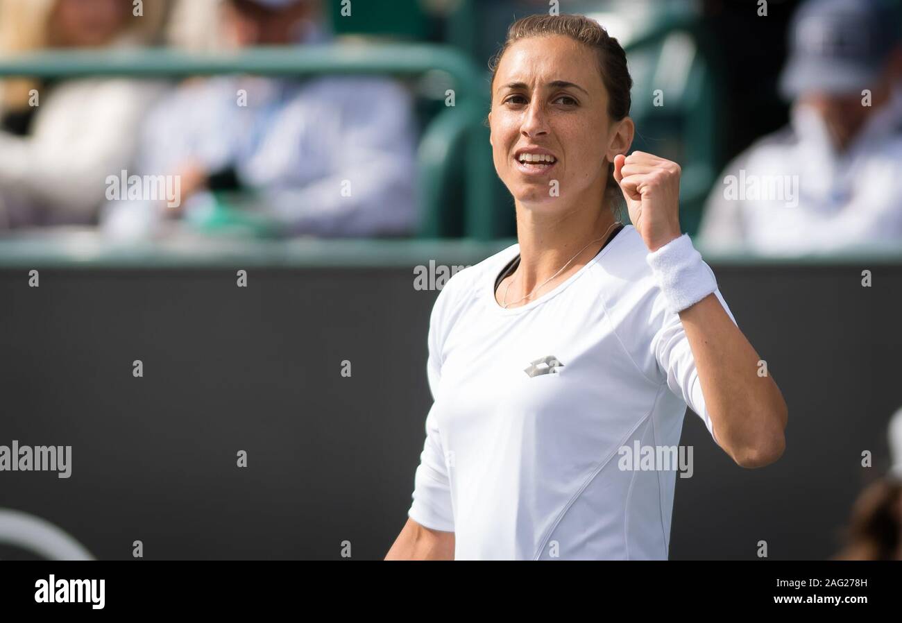 Petra Martic of Croatia in action during her first-round match at the ...