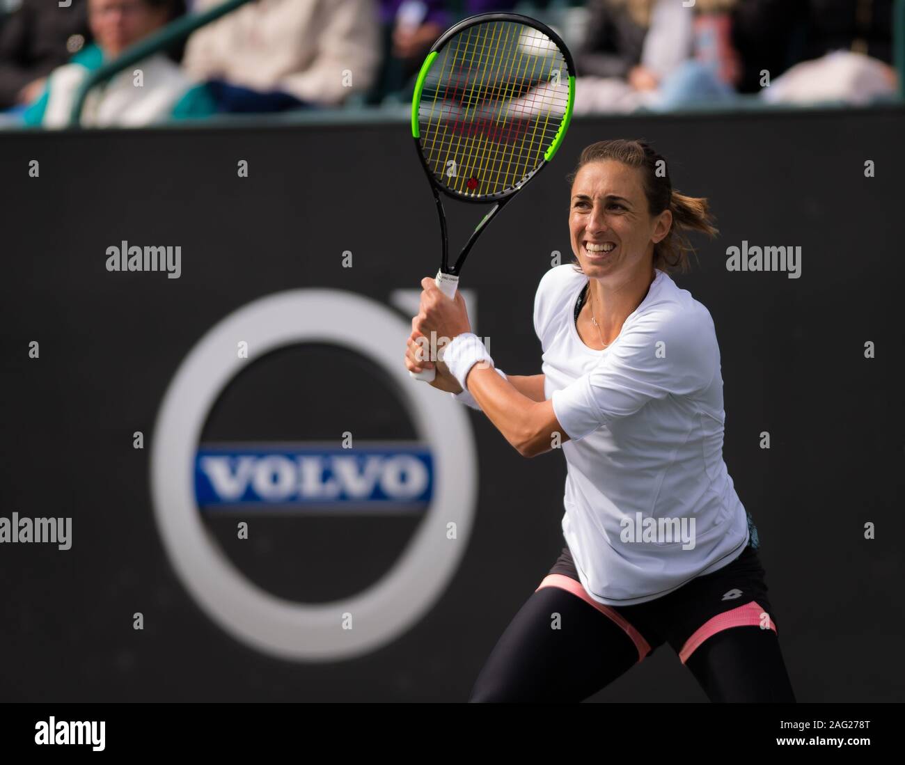 Petra Martic of Croatia in action during her first-round match at the ...