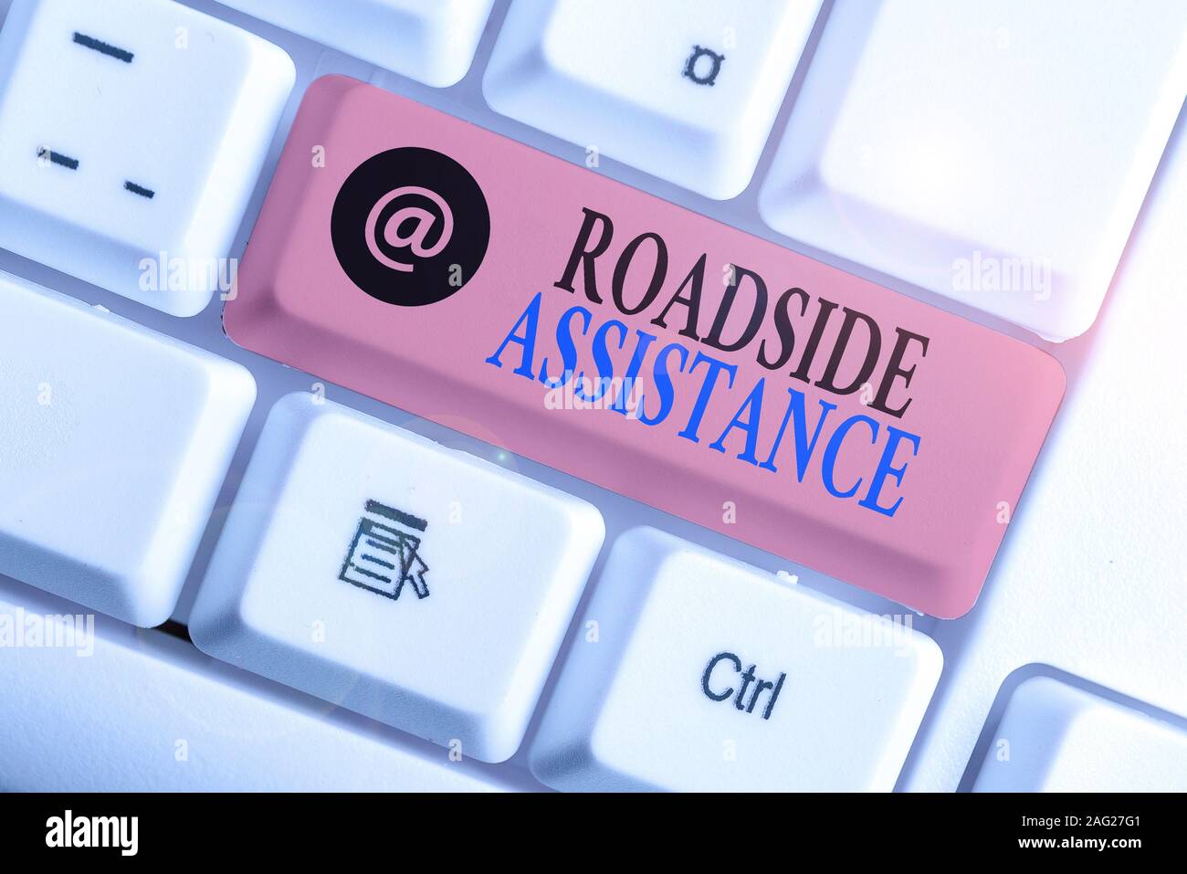 Text sign showing Roadside Assistance. Business photo showcasing helps ...