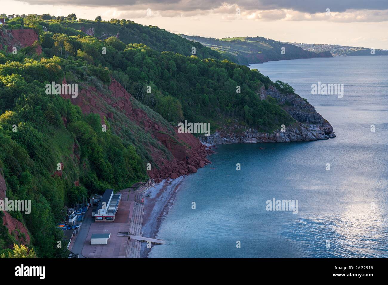 Babbacombe, Torbay, England, UK - June 05, 2019: View at Oddicombe ...