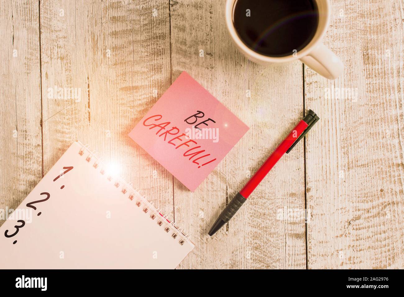 Handwriting text Be Careful. Conceptual photo making sure of avoiding ...