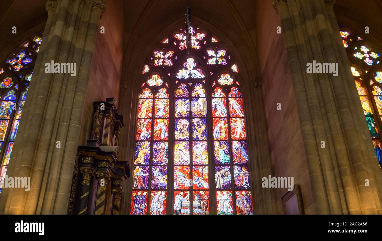 PRAGUE, CZECH REPUBLIC - OCTOBER, 10, 2017: a st vitus cathedral ...