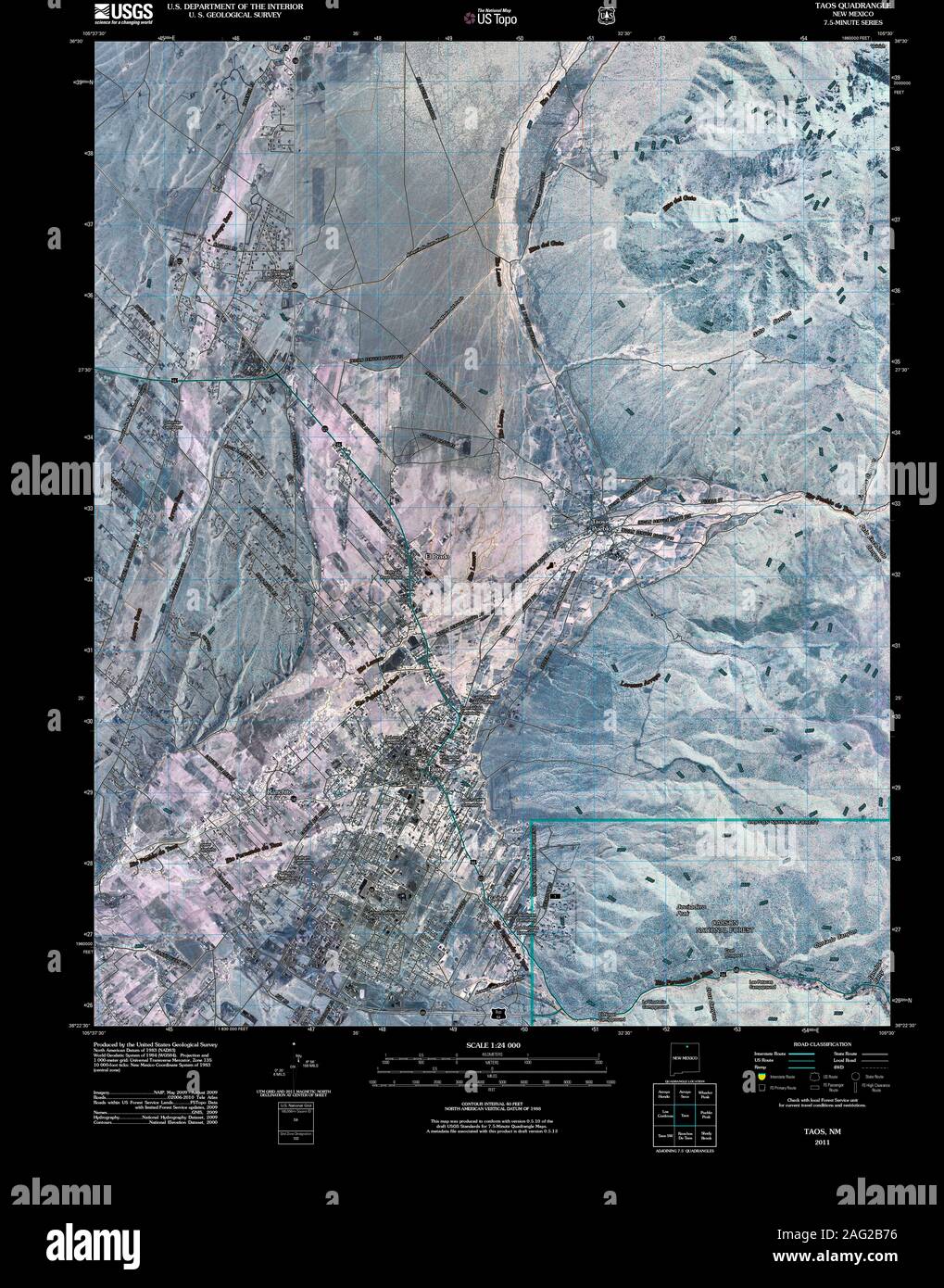 Map of taos new mexico hi-res stock photography and images - Alamy