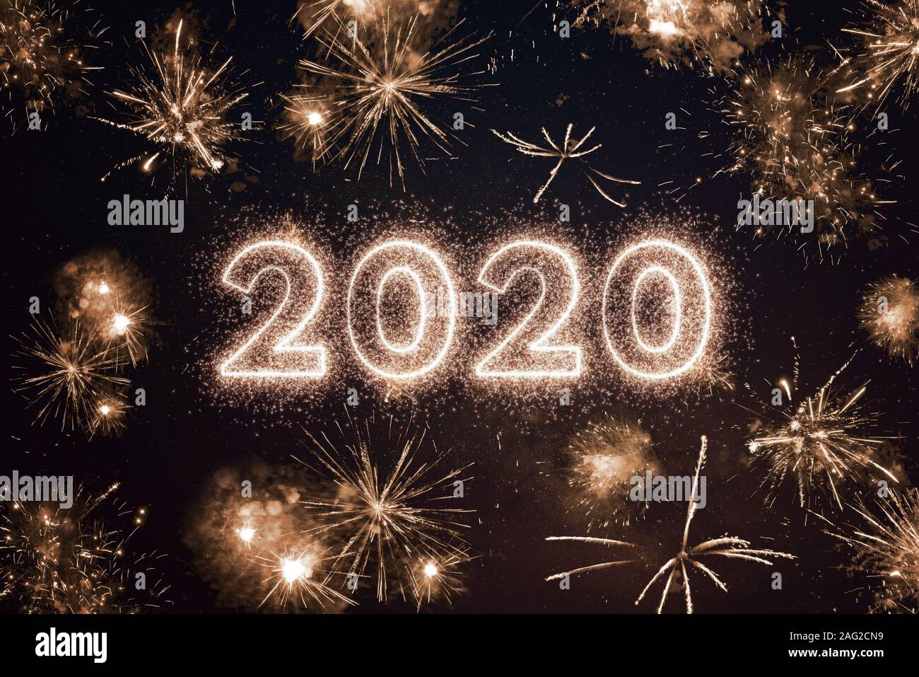 Night sky with fireworks hi-res stock photography and images - Alamy