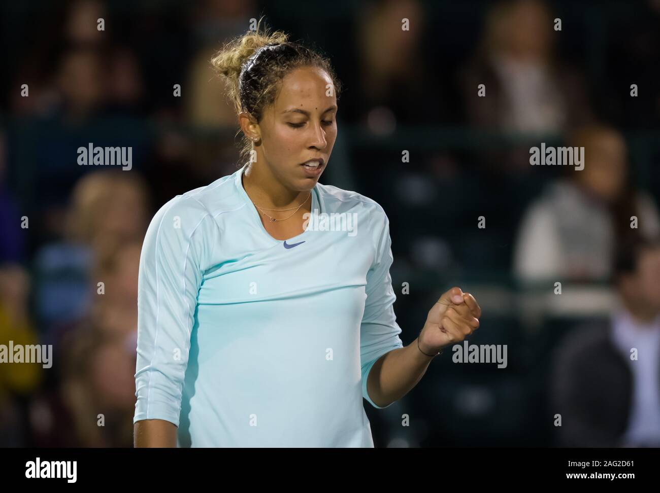Madison Keys of the United States in action during her second-round ...