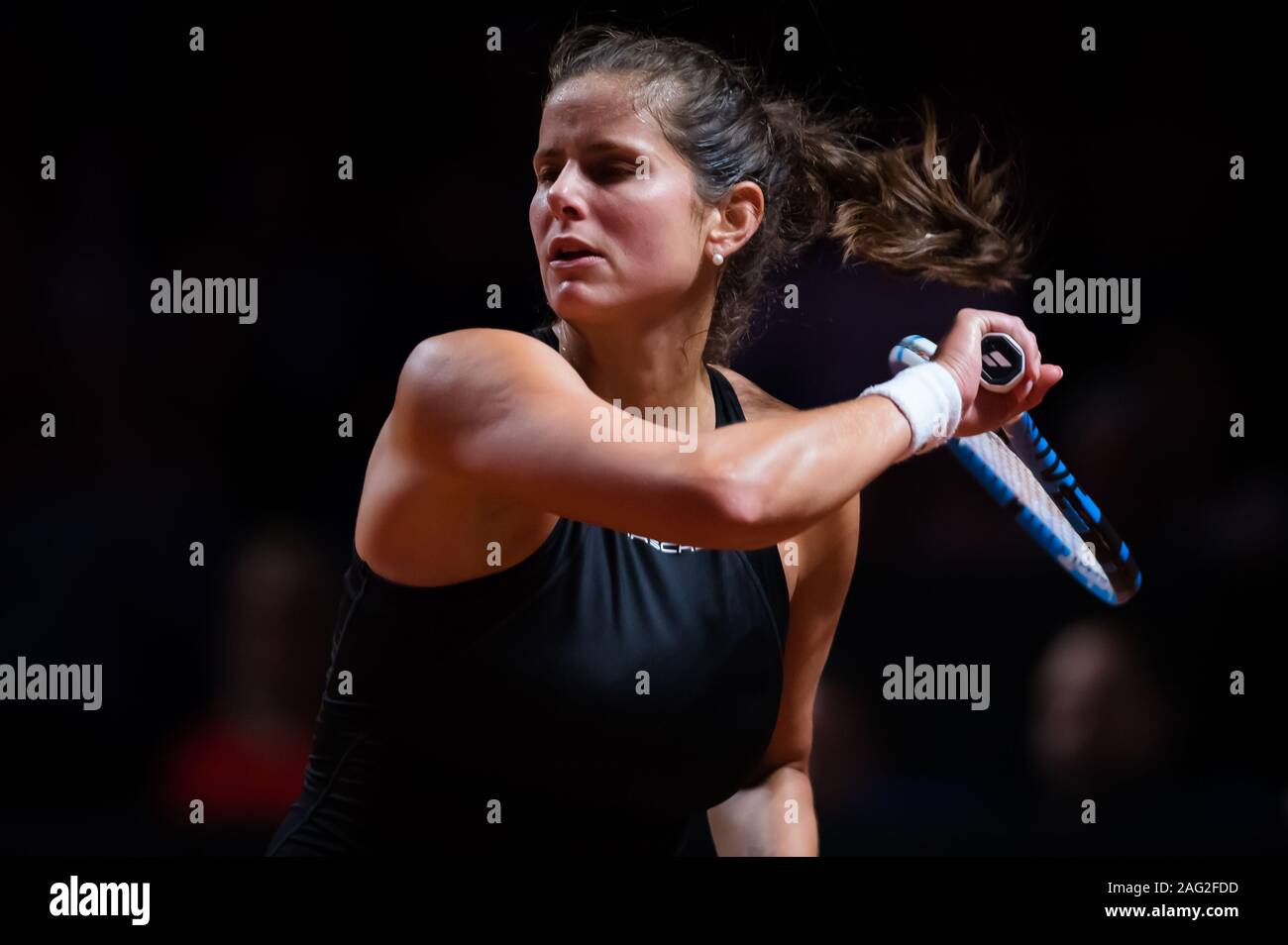 Julia Goerges of Germany in action during her first-round match at the ...