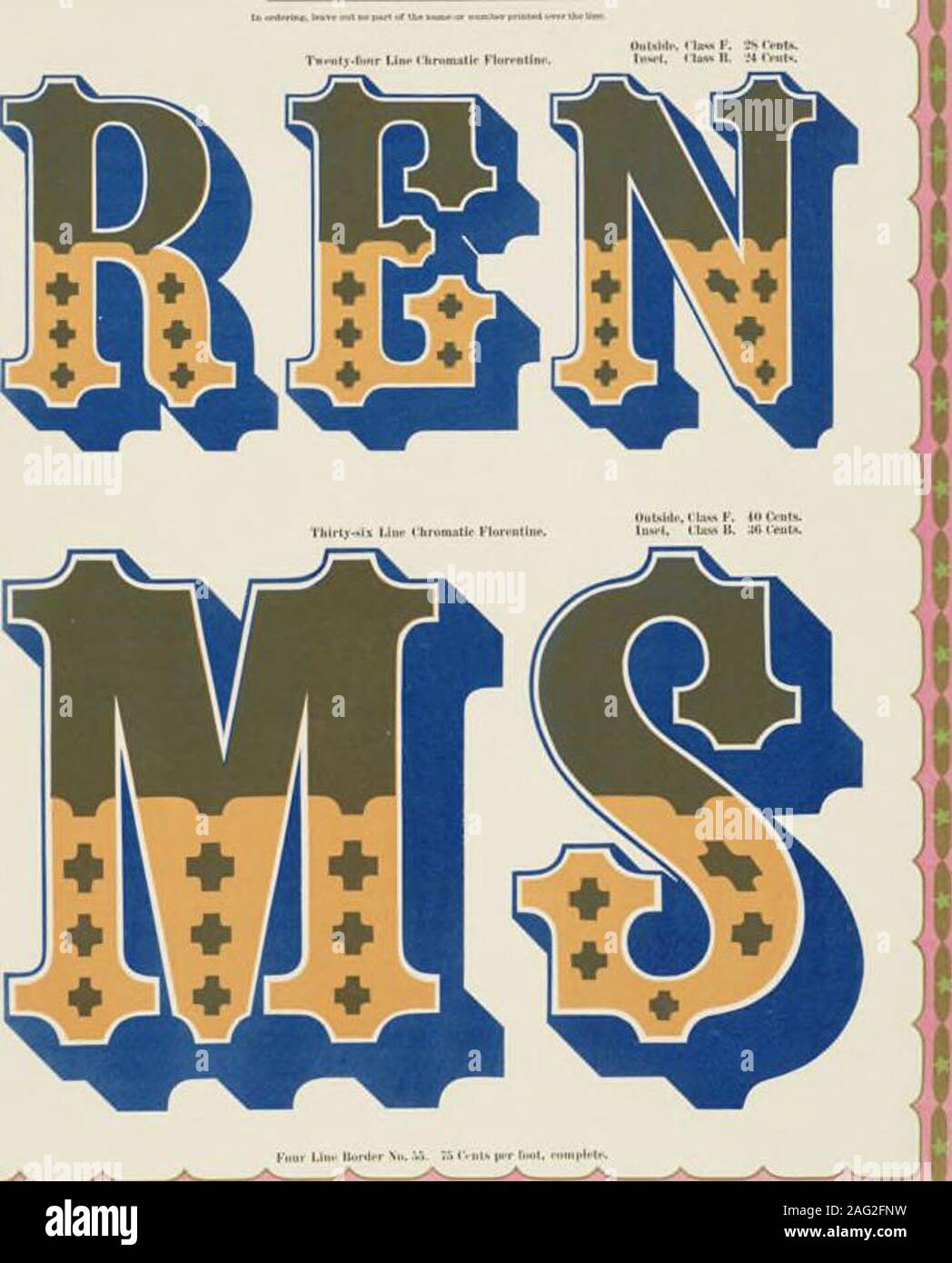 . Specimens of chromatic wood type, borders, etc. manufactured by Wm. H ...